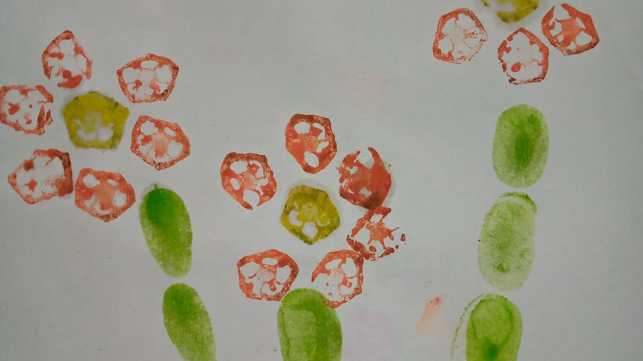 Impression craft ideas|Ladies finger print impression |#activity for ...