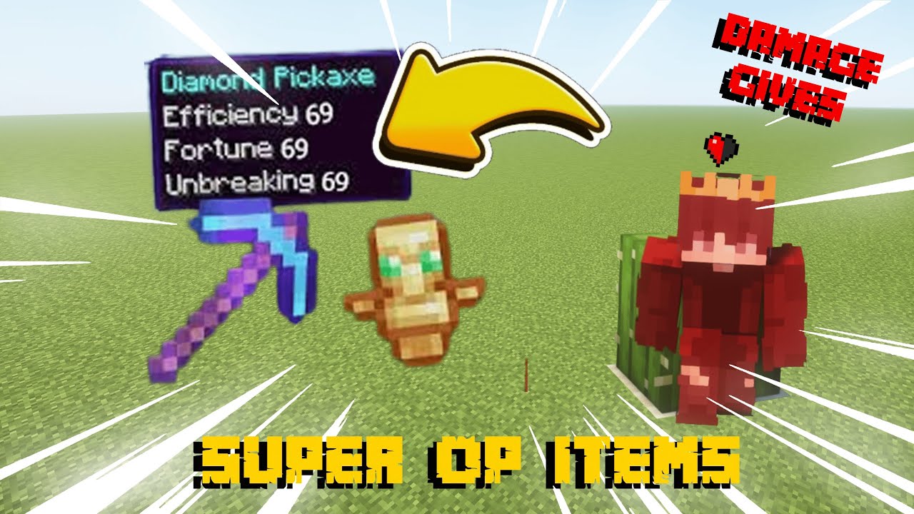 DAMAGE GIVES SUPER OP ITEMS!!!!!!! #minecraft - YouTube