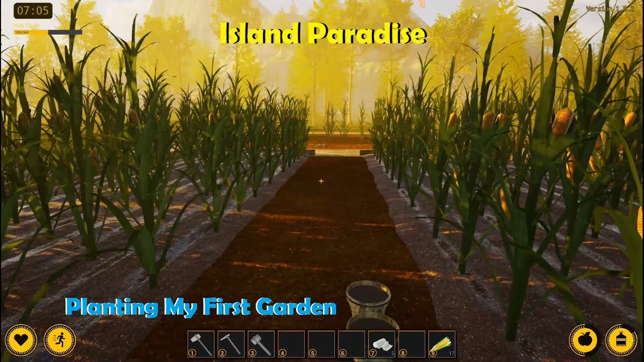 Island Paradise - Planting My First Garden - YouTube