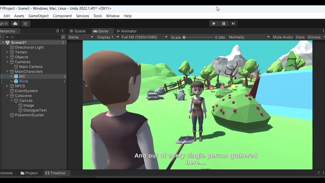 Recreating my first cutscene with my cutscene tool for Unity - YouTube