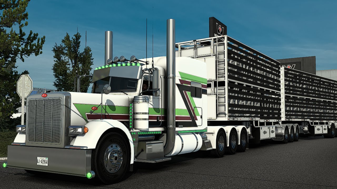 |Peterbilt 379 Cattle hauling American Truck Simulator|DD60. - YouTube