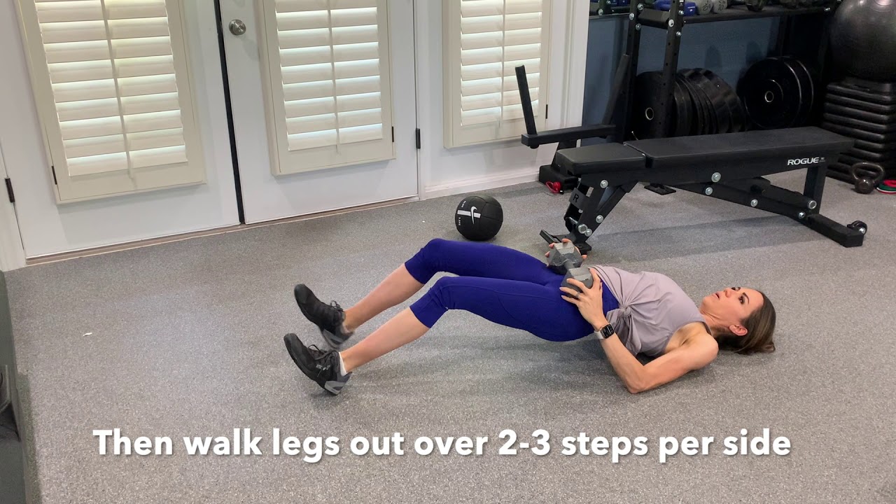 Weighted hamstring walkout - YouTube