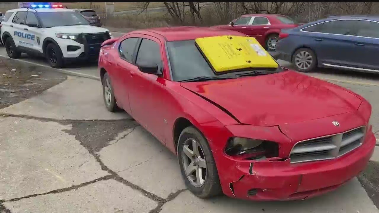 Driver takes off with parking services device on windshield, crashes ...
