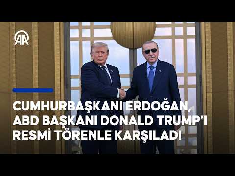 Cumhurbaşkanı Erdoğan, ABD Başkanı Donald Trump’ı resmi törenle karşıladı