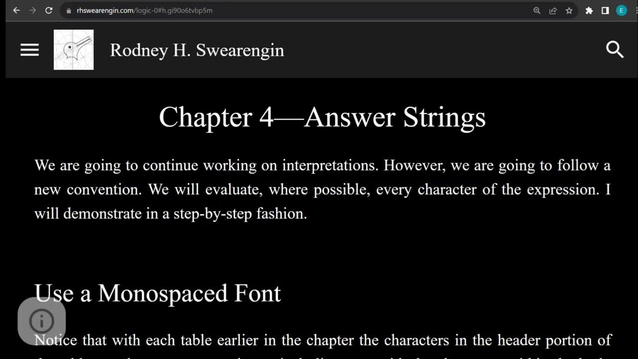 Logic 0 — Use a Monospaced Font - YouTube