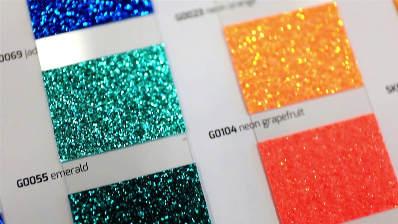 【アイロンシート ラメ グリッター】Siser Glitter2の色見本動画 - YouTube