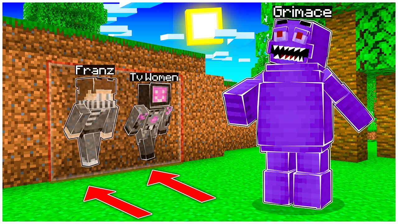 Aku Prank Monster GRIMACE Main Petak Umpet di MINECRAFT - YouTube