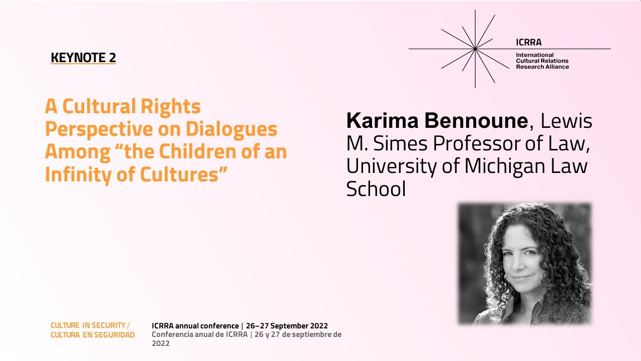 Karima Bennoune | ICRRA Conference 2022: Culture In Security - YouTube