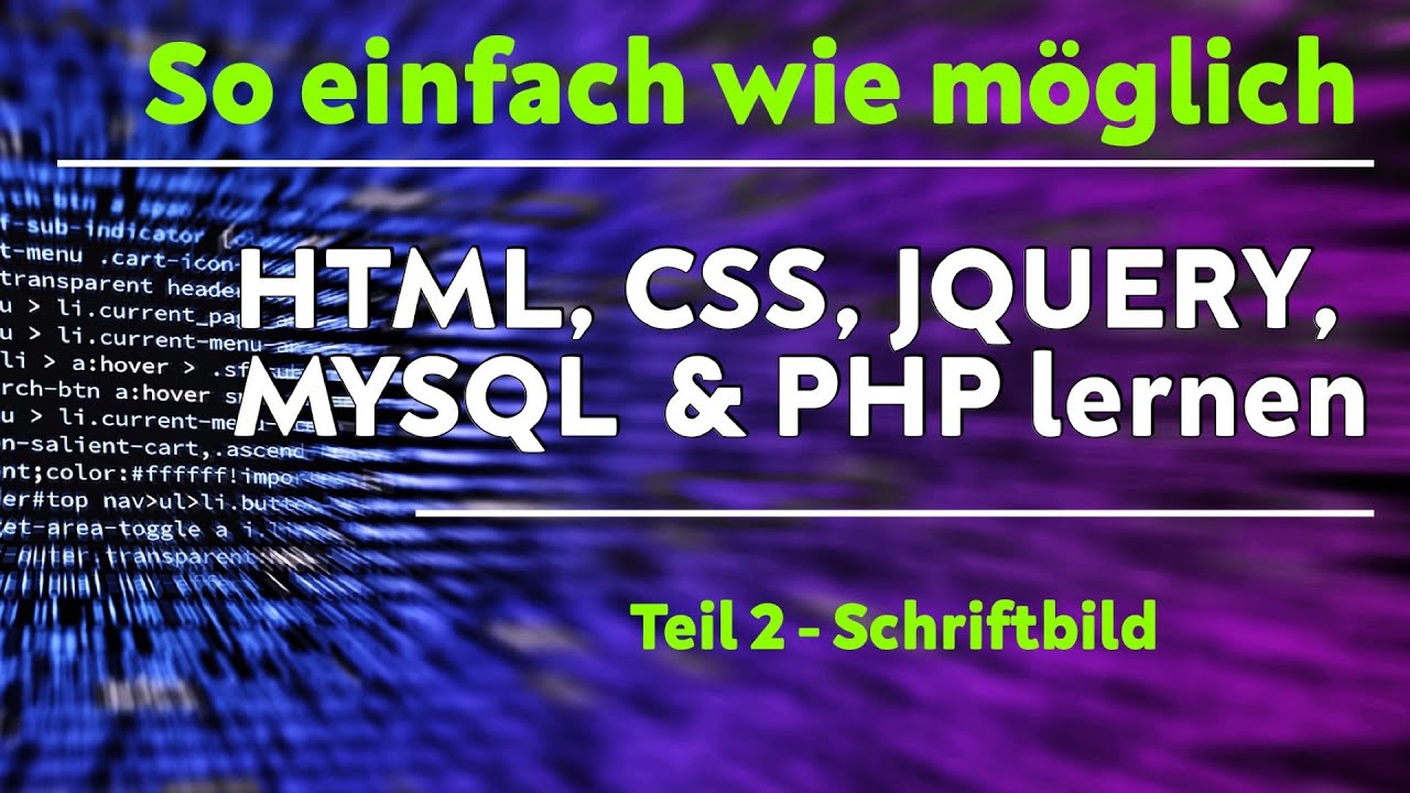 Programmieren lernen - Teil 2: Schriftbild - YouTube