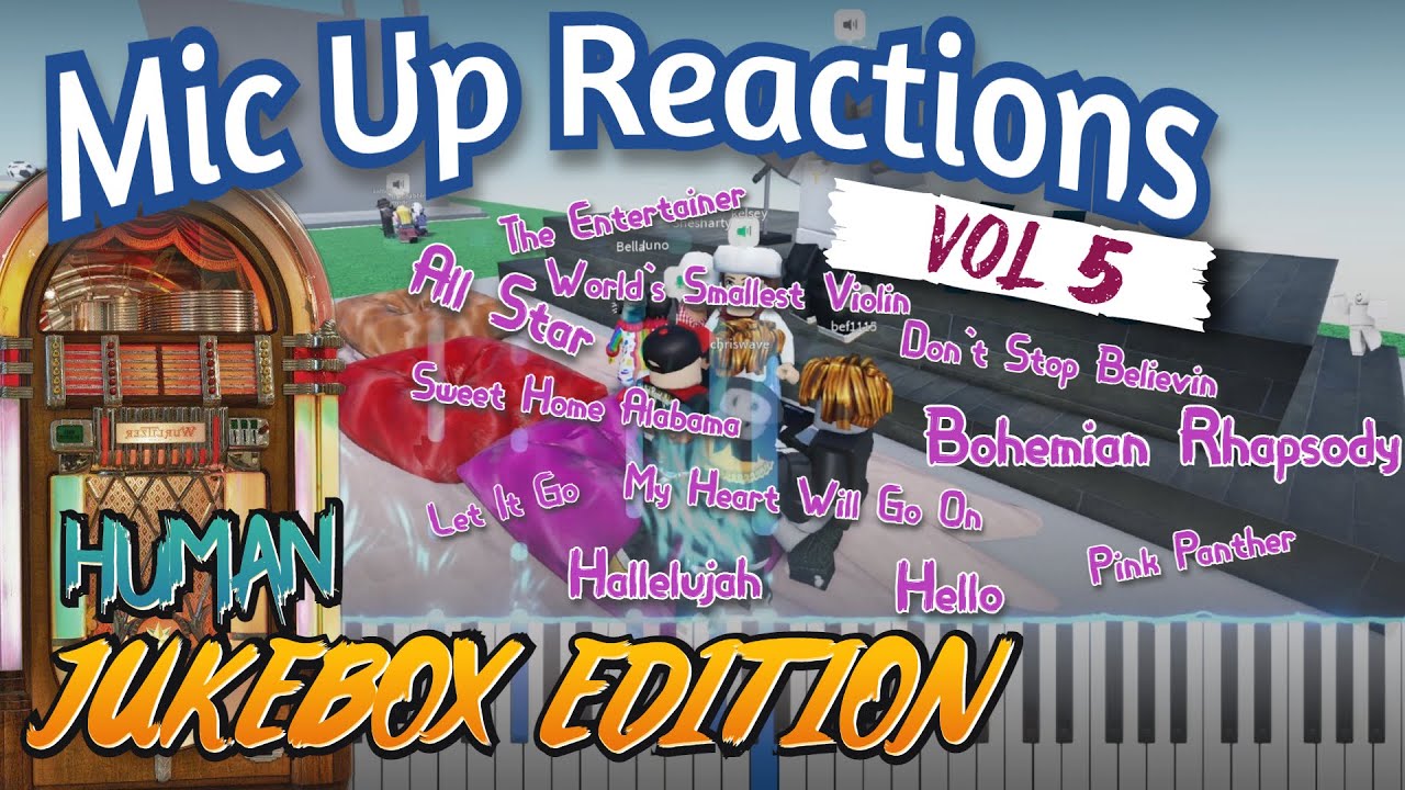 Human Jukebox - Live Piano Reactions in Mic Up on Roblox (Vol 5) - YouTube