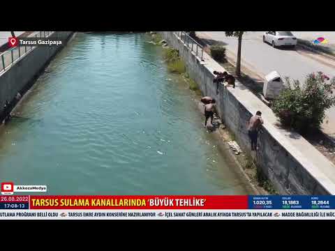 Tarsus'un özellikle kent merkezinden geçen sulama kanallarında BÜYÜK TEHLİKE DEVAM EDİYOR..!