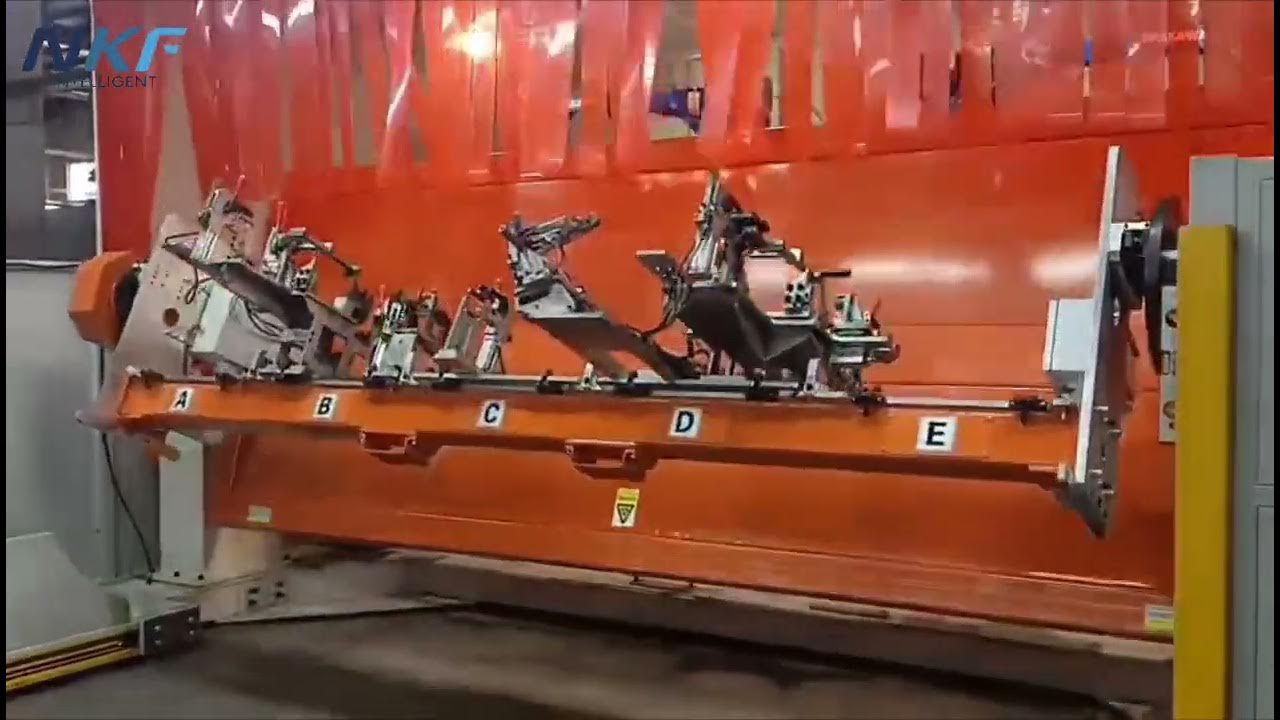 Our three-axis vertical positioner and fixture, supporting #Yaskawa #robot, in automated # ...