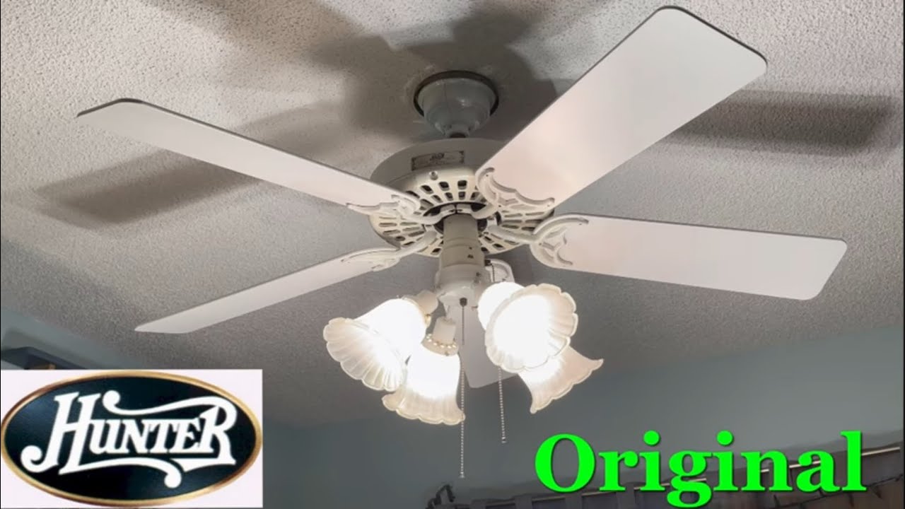 52" Hunter Original Ceiling Fan White, (2.0 Amp, Replacement Blade Set ...