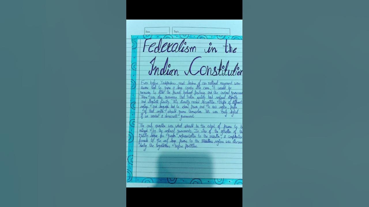 Project file on Class 11 political science chapter federalism 📑 🥰# ...