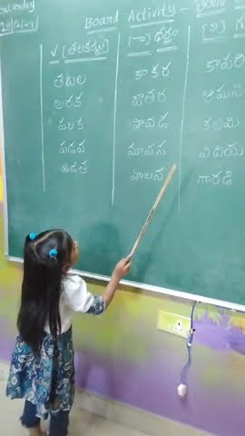 TELUGU WORDS READING ACTIVITY BY UKG CHILDREN AT PALLAVI IIT CAMPUS ...