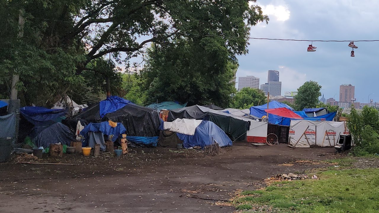 Hmong Tent City - Homeless area in St. Paul MN - YouTube