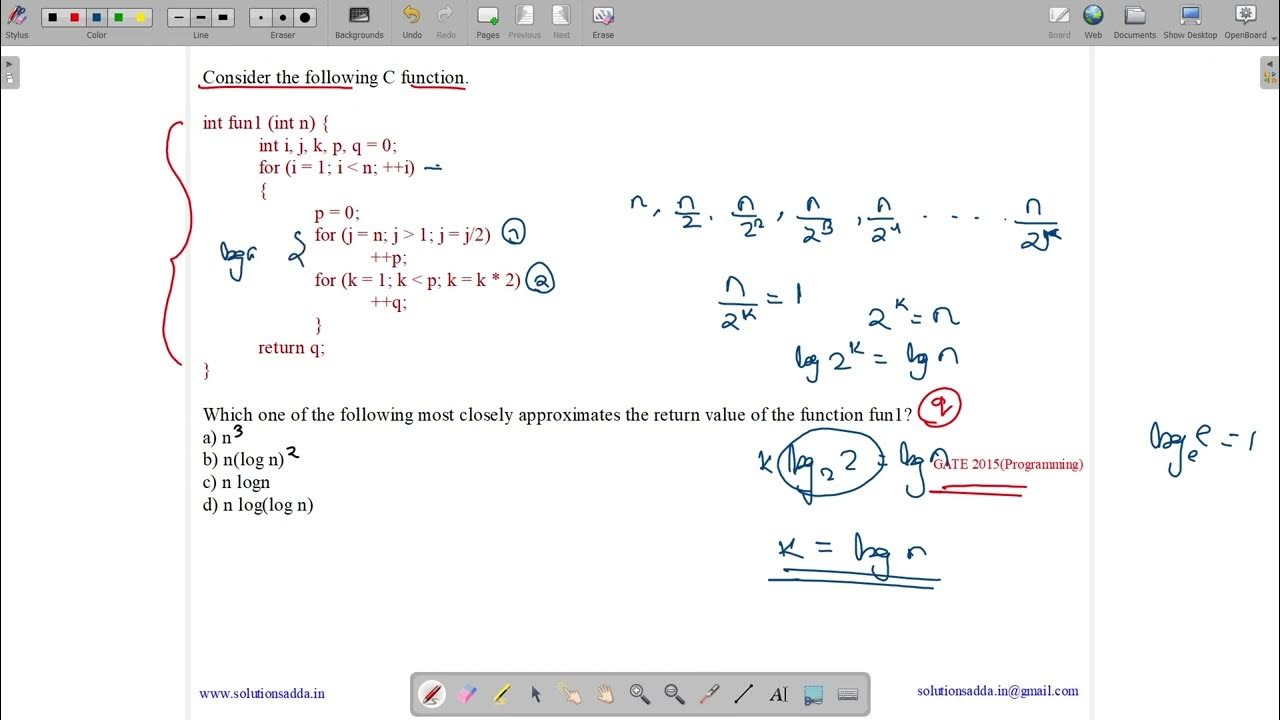 Gate 2015 Set 1 C Programming Functions Solutions Adda Gate Test Series Explained By