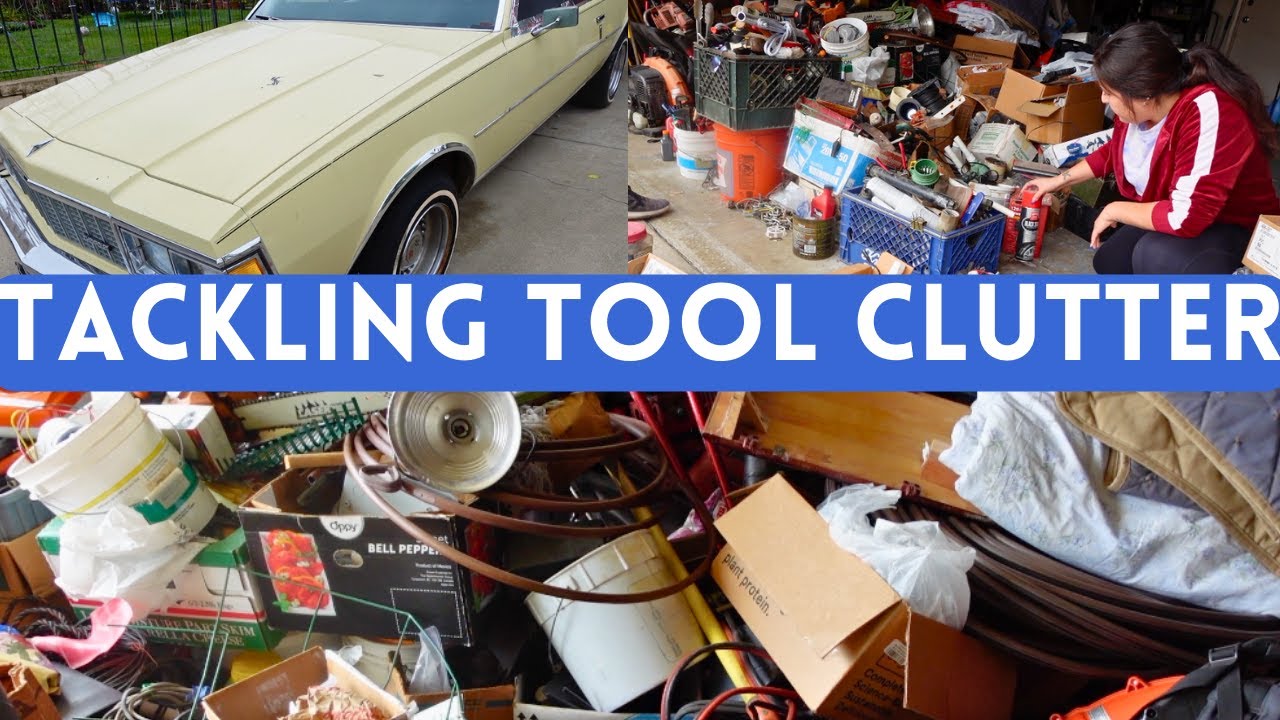 HOARDER GARAGE DECLUTTER | Finally Tackling Dad's Tools & Clutter - YouTube