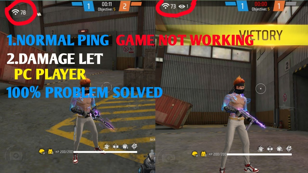 NORMAL PING GAME NOT WORKING|| FACK PING PROBLEM || DAMAGE LET // PC ...
