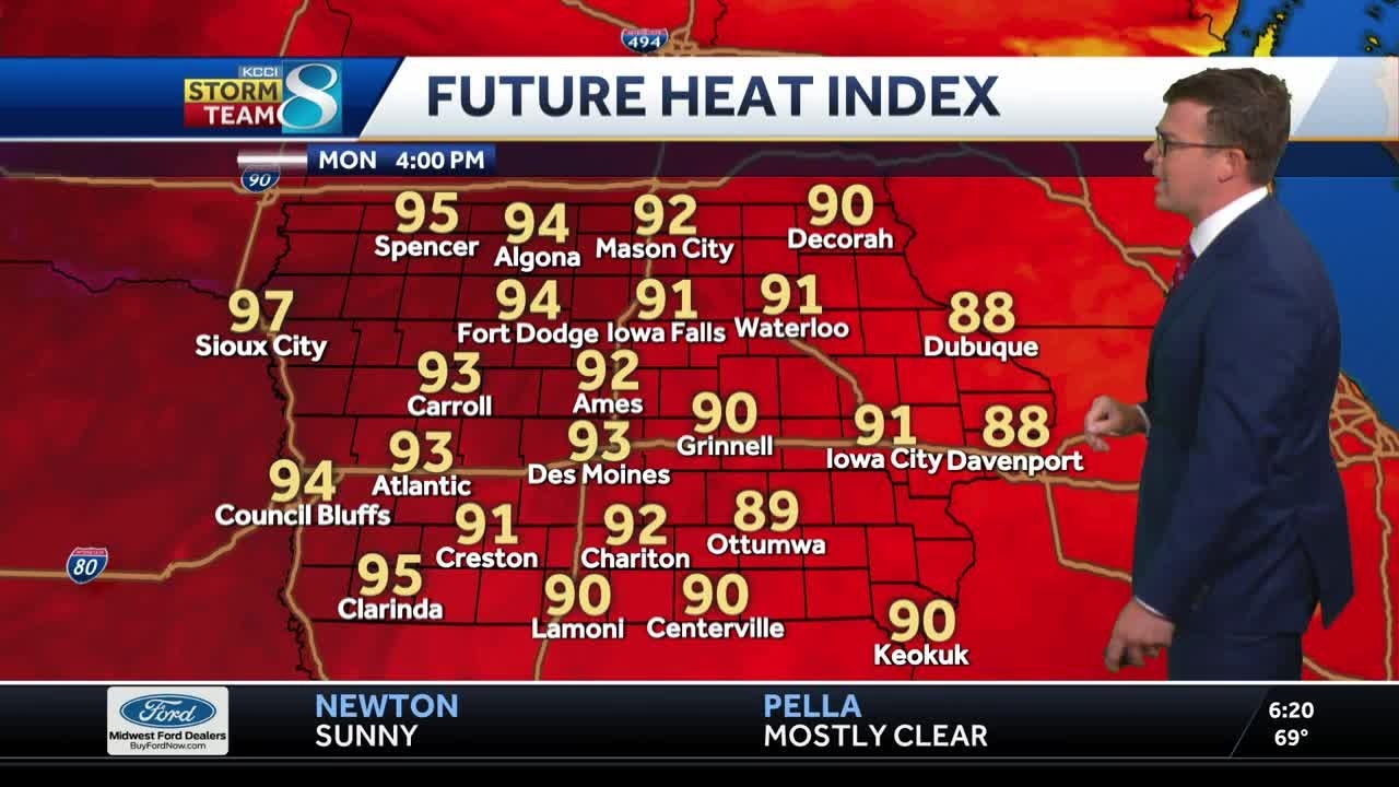 Iowa weather: Hot and sunny days lead to storms midweek - YouTube