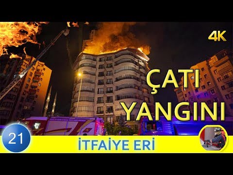 Çatı Yangını - 1443 Cadde Akıncı Sitesi - Koru Hastanesi Karşısı  - FireFighters Helmet Cam