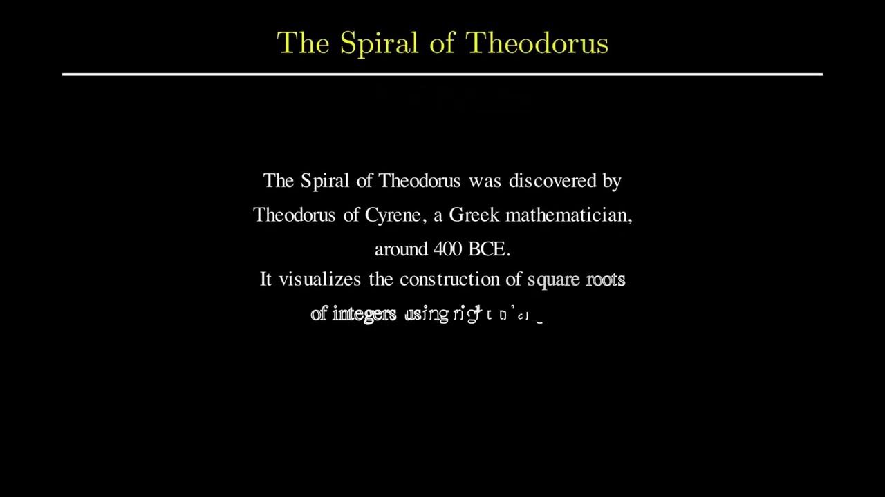 The spiral of theodorus explained - YouTube