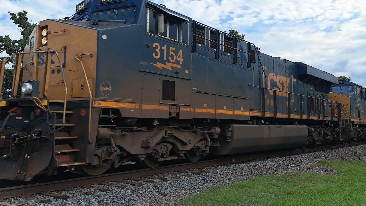 ES44AH # 3154 Leading M410-22 With 3 Engines Short Train Northbound ...