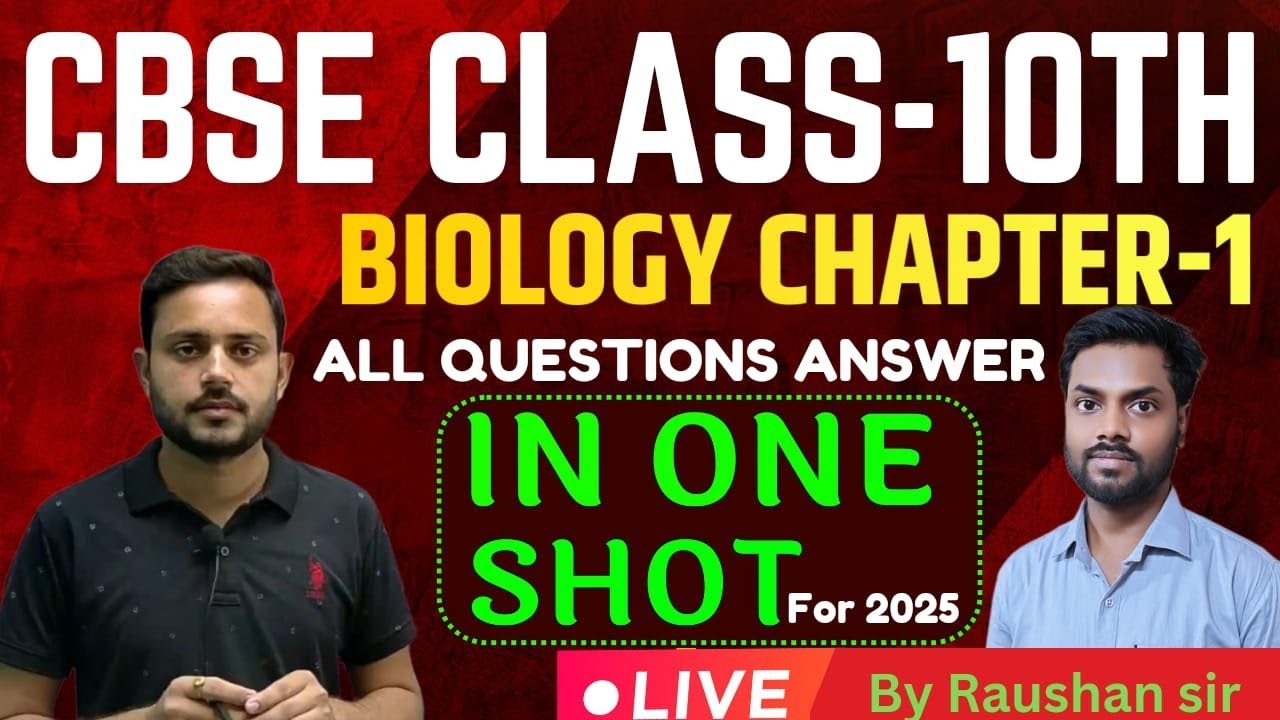 cbse class x biology chapter 1 question answer in one shot / 10th ...
