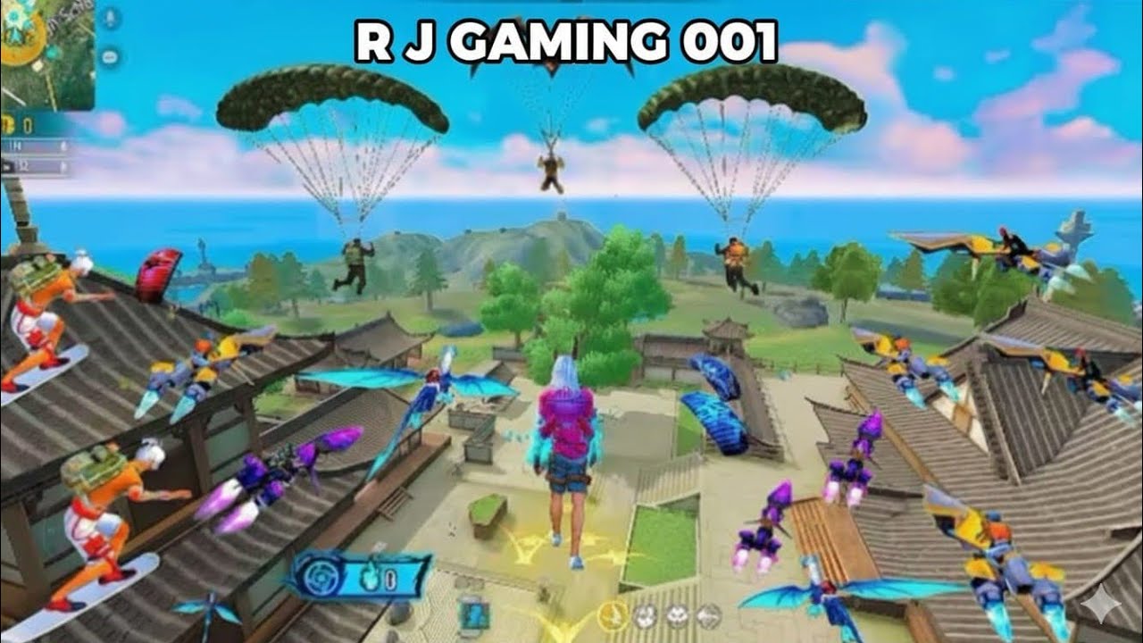 R J GAMING 001 #freefire BR रैंक 😧 BEST GAMING 12 KILLS ON LIVE R J ...