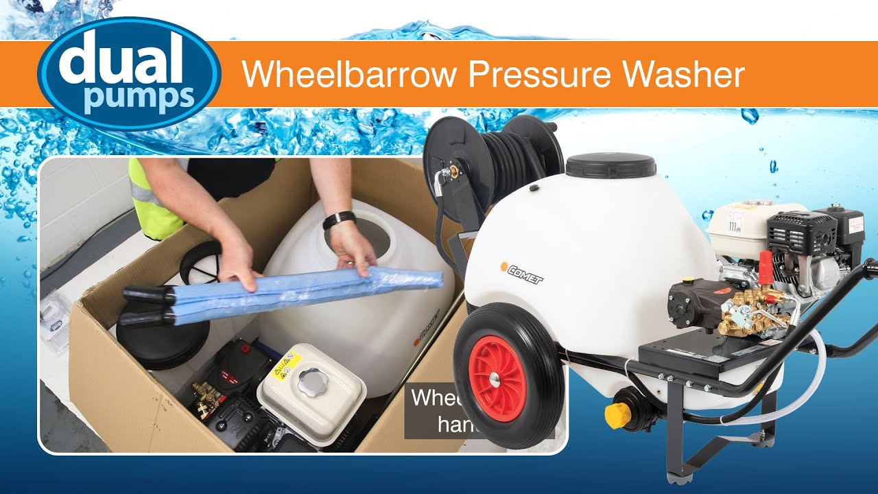 Unboxing & Setting Up Dual Pumps Wheelbarrow Tank Pressure Washer - YouTube