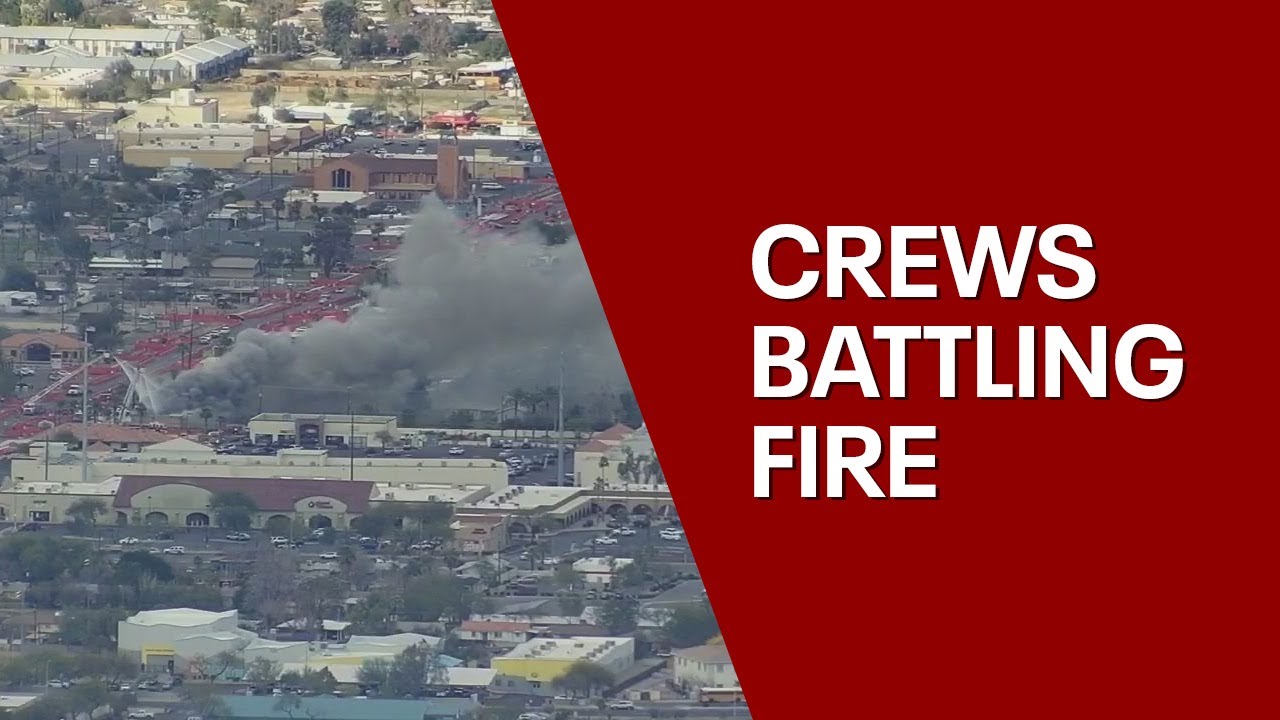 Phoenix strip mall fire - YouTube