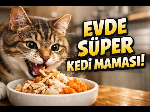 Kediler İçin Evde Mama Tarifi 🐾 Veteriner Onaylı Süper Besin! | Viral Kedi Maması Tarifi Evde