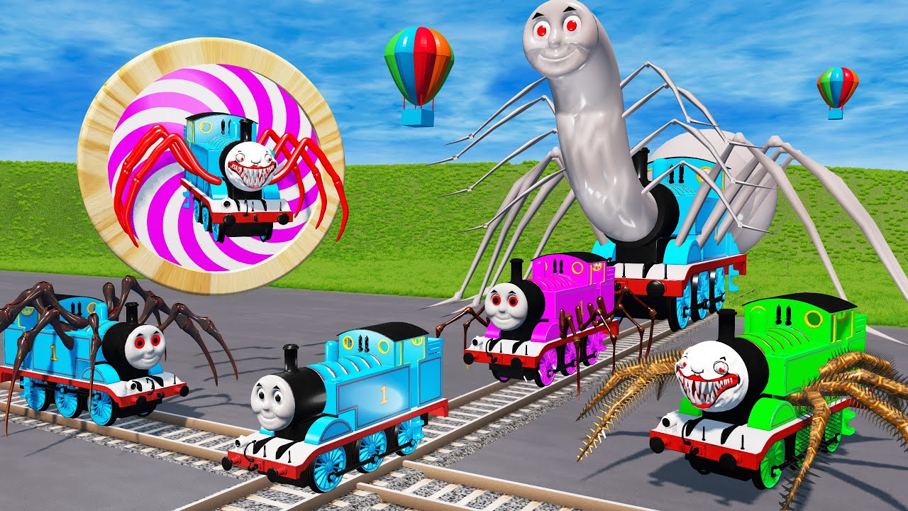 Building a Thomas Train Chased By Cursed Thomas and Friends - Car vs ...