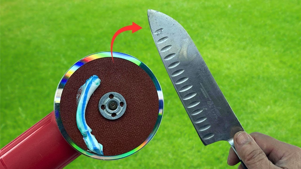 Easy way To Sharpen A Knife Like A Razor Sharp In Just 3 Minutes! Great ...