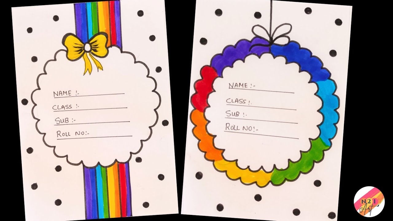 2 Easy Project Border Design | Project Design | Front page design ...