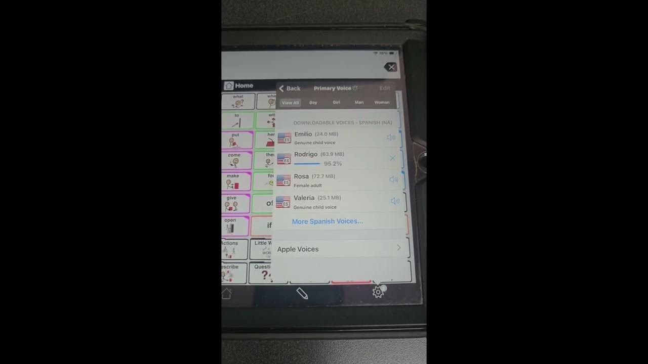 Proloquo2Go change Language - YouTube