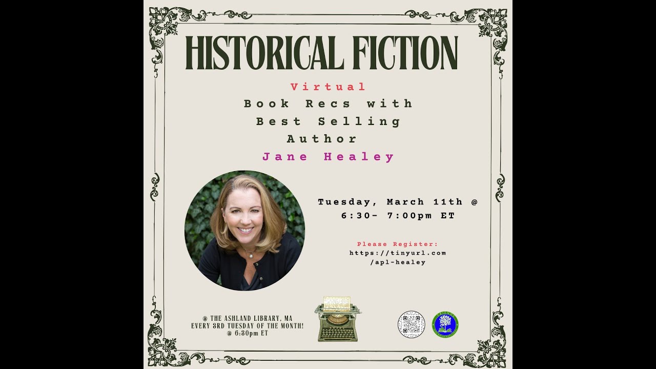 Historical Fiction Book Recs with Bestselling Author, Jane Healey 3.11. ...