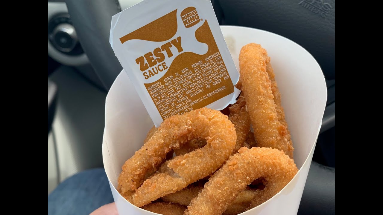 Burger King Onion Rings - 1st Time Trying - Zesty Sauce - YouTube