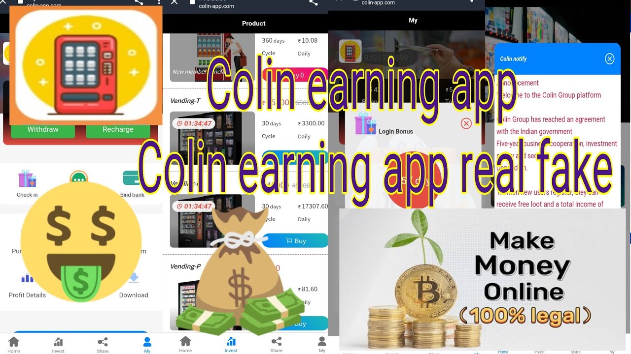 Colin earning app | Colin se paisekaise kaise kamaye | today New ...
