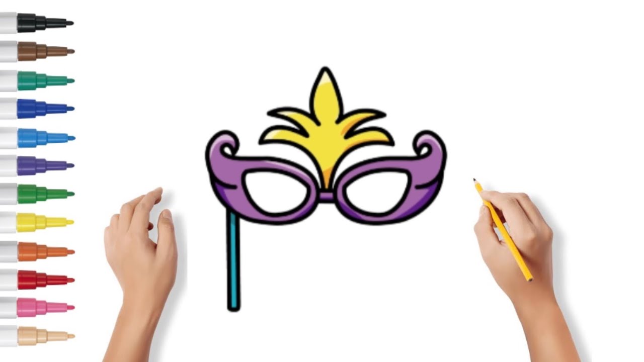 How To Draw A Mask - Easy Drawing Tutorial Art - YouTube
