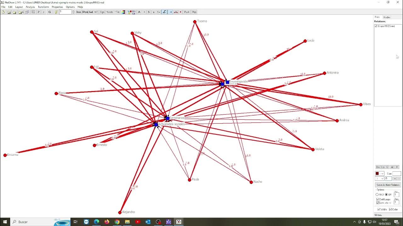 3 3 Visualizar relaciones en Netdraw - YouTube