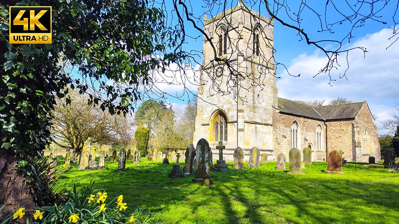Fresh Spring Day in a Peaceful English Village | WALKINGTON, ENGLAND ...