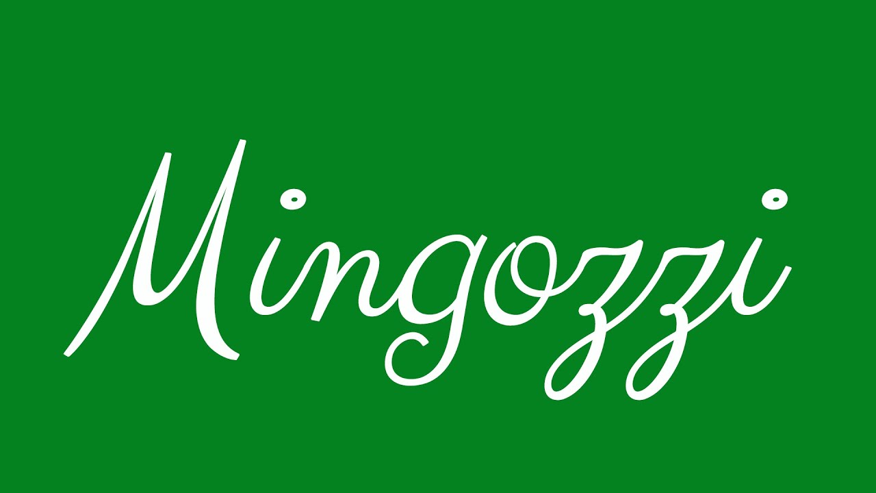 Learn how to Sign the Name Mingozzi Stylishly in Cursive Writing - YouTube