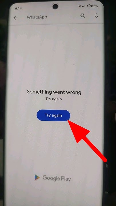 Play Store Something went wrong Try Again Google Play store something ...