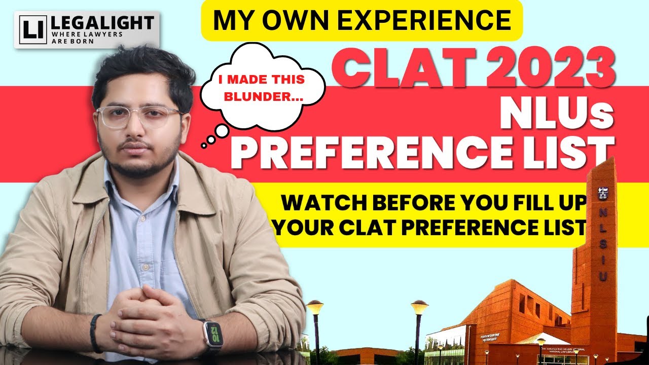 The NLU Preference List: Everything CLAT 2023 Aspirant Needs to Know 😇SHARING MY OWN CLAT ...