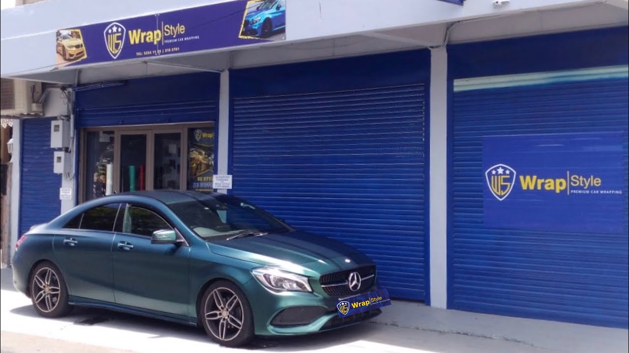 Mercedes Benz CLA 200 wrapped Dark Green Jasper - YouTube