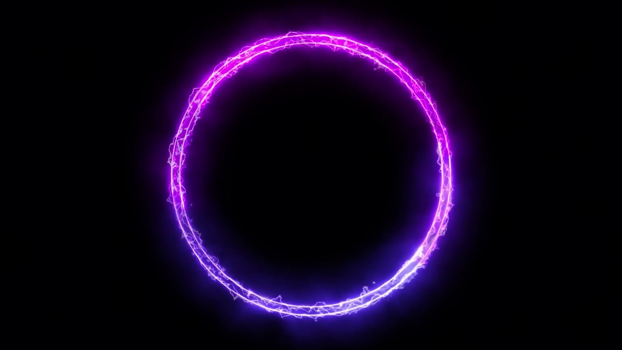 Glowing Neon Energy Ring Looped Background - Motion Graphics Animated ...