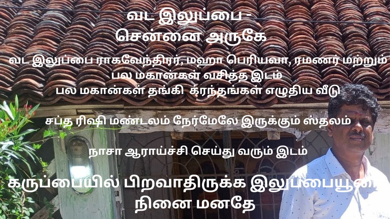 வட இலுப்பை | ராகவேந்திரர், மஹா பெரியவா, ரமணர் மற்றும் பல மகான்கள் ...