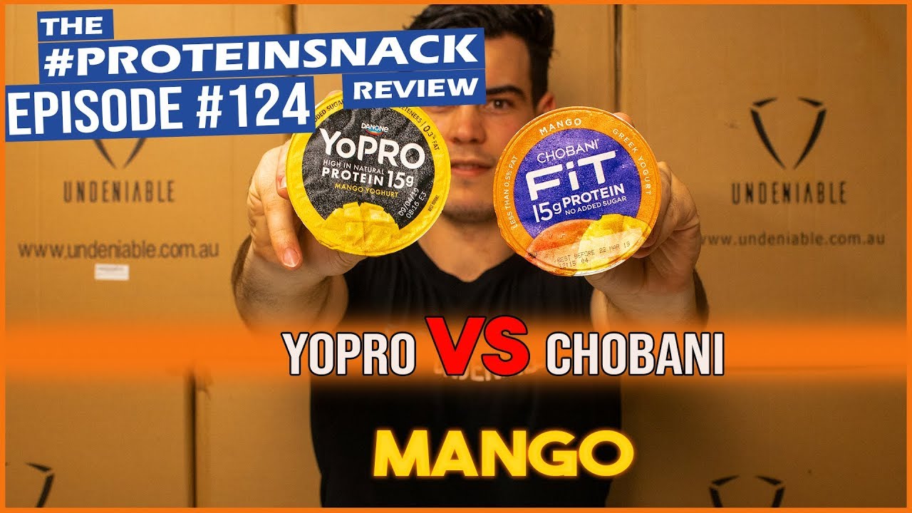 Chobani Fit vs Yopro - Mango - #Proteinsnack Review - Ep 124 - YouTube