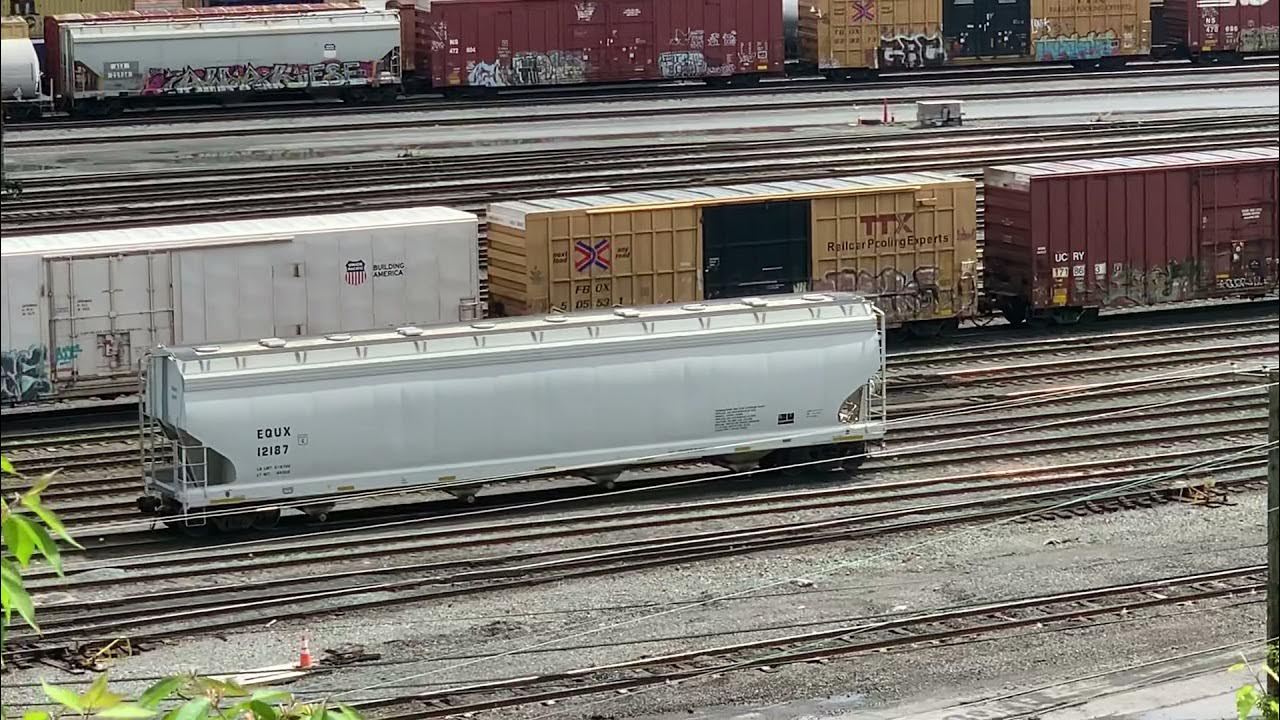 Railcar Shunting NS Hump Yard - YouTube
